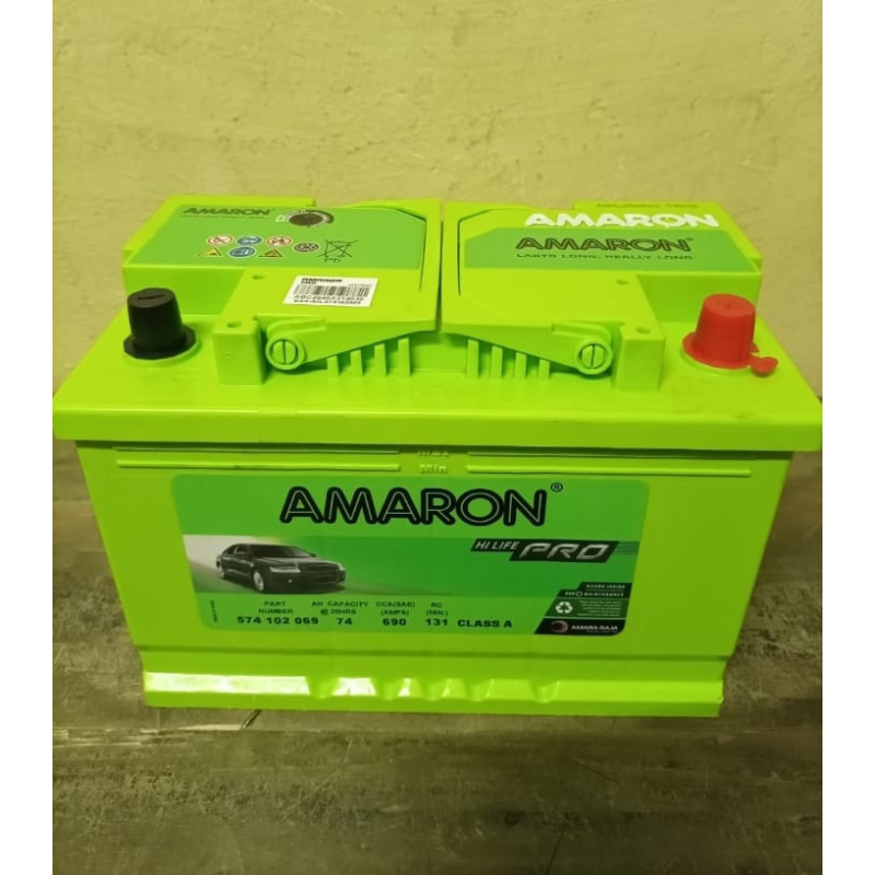 DIN 74 CCA 690 AH 74 Amaron Car Battery for Sale in Nairobi - Sn Supplies